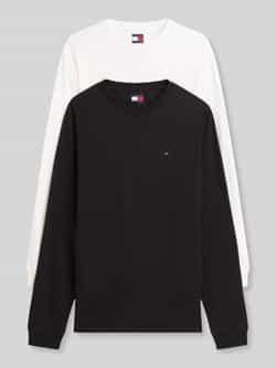 Tommy Jeans Regular Fit Langarmshirts aus reiner Baumwolle im 2er-Pack