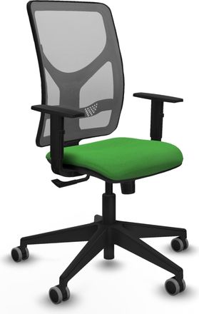 Piqueras y Crespo Economalla Stuhl mit 1D-Armlehnen, h&ouml;henverstellbare Lendenwirbelst&uuml;tze, ausgestattet mit 3 Positionen und Schneideschaum, mit Rollen von 65 mm, Parke