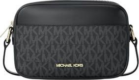 Michael Kors Jet Set Small Signature Logo Camera Crossbody Bag Black