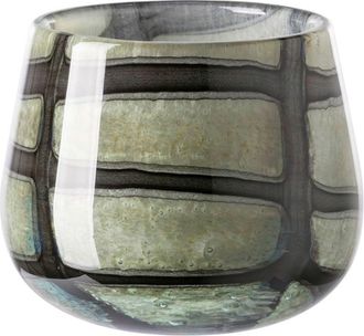 Fink Marly/Vase,Windlicht,schwarz,Salbei/H.11cm,D.13,5cm