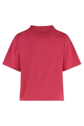 Balenciaga Womens Classic Medium Fit Red T-Shirt Cotton T-Shirts & Jerseys