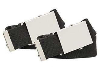 shenky Shenky - Ceintures en tissu noir - longueur 160 x largeur 4 cm - lot de 2