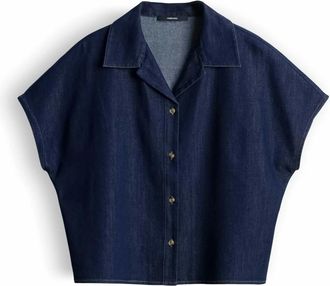 someday Zondra Denimbluse - - Blouses & Shirts - Damen - Blau - XL