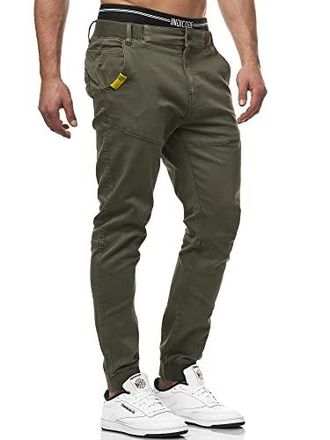 Indicode Hommes Zannes Pants | Pantalon en Tissu avec 5 Poches Army XL
