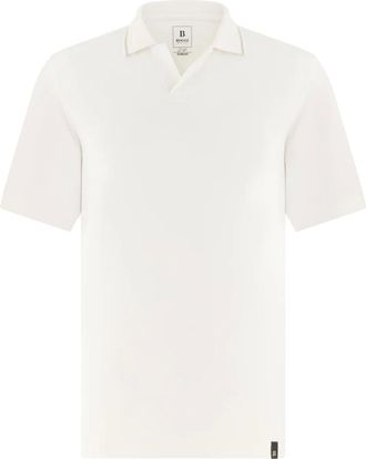 Boggi Milano Homme, Tops, Blanc, Taille: L Polo de performance en piqu&eacute; avec fil S-Caf&egrave;