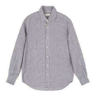 Original Vintage Homme, Chemises, Blanc, Taille: M Clancy Checked Shirt