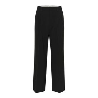 Part Two Weite Hosen mit B&uuml;gelfalten - - Trousers - Damen - Schwarzk - L