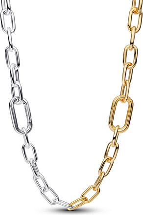 Pandora ME Bicolor Glieder-Halskette aus Sterling Silber mit 14 Karat vergoldete Metalllegierung, Kompatibel ME Anh&auml;nger, Gr&ouml;&szlig;e:45 cm, 364343C00-45