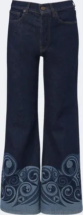 La DoubleJ Bedruckte Cropped Jeans