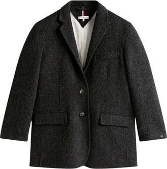 Tommy Hilfiger Femme, Vestes, Gris, Taille: 36 FR Wool Blend Oversized Fit Blazer