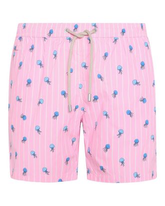MC2 Saint Barth Schnelltrocknende Badeshorts mit Streifen- und Quallen-Print in