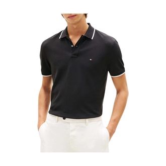 Tommy Hilfiger Undercollar Polo - - Tops - Herren - Schwarzk - M