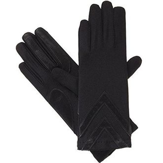 Isotoner Womens smartDRI Chevron Spandex Stretch Touchscreen (Black, Small -Medium)