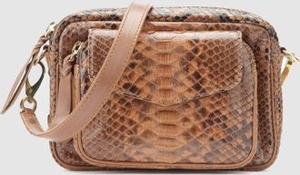 CLARIS VIROT Sac Baby Charly Python Moka