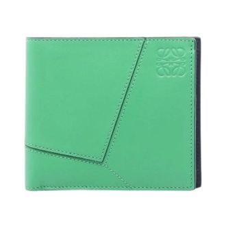 Loewe Portefeuille bifold en cuir Pre-owned Puzzle - Femme - Pre-owned - Vert - Taille: ONE Size