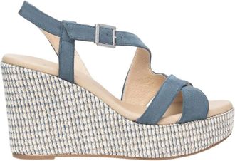 Nero Giardini Femme, Chaussures, Bleu, Taille: 37 EU Espadrille Wedge Sandal