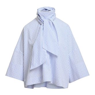 Essentiel Femme, Blouses et Chemises, Bleu, Taille: 36 FR Top papillon Kefir