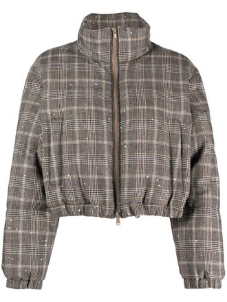 Brunello Cucinelli Karierte Jacke - Nude