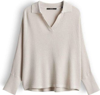 someday Strickpullover Telanora aus Viskose-Strick Oversized Silhouette mit Polokragen, l&auml;ssig