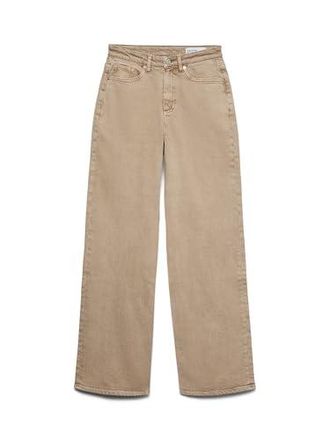 Vero Moda Vmtessa HR Straight Color GA Noos Jeans pour Femme, Gris Clair, 27W / 32L