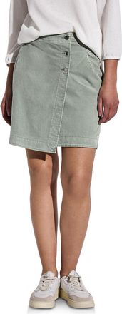 Street One Damen A361683 Cordrock Im Wickel-Look, Dusty Milky Green, 46W EU