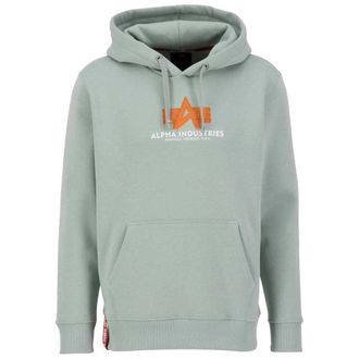 Alpha Industries Basic Hoody Rubber Kapuzensweat f&uuml;r Herren Dusty Green