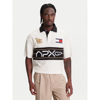 Tommy Hilfiger Poloshirt F1 Movie Race Day MW0MW41393 &Eacute;cru Relaxed Fit