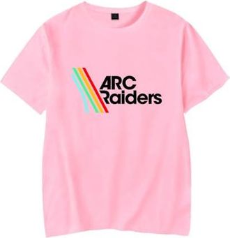 Generic ARC Raiders T-shirt à col rond et manches courtes pour homme et femme, rose, M