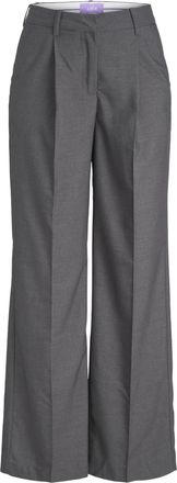 Jack & Jones Damen Jxellis Wide Hw Pant TLR Noos Hose, Dark Grey Melange, M EU