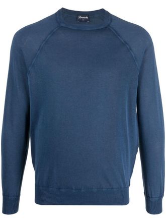 Drumohr pull &agrave; manches raglan - Bleu