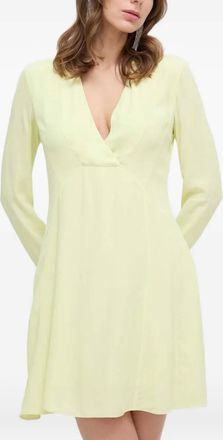 Patrizia Pepe robe cache-coeur courte à manches longues - Jaune