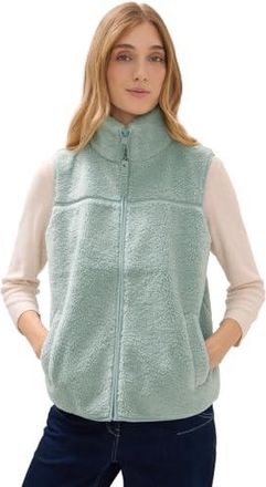 Cecil 2200553 Gilet Court en Peluche, Smoke Salvia, XXL Femmes