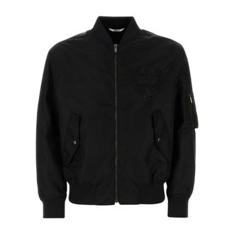 Valentino Garavani Homme, Vestes, Noir, Taille: M Blouson aviateur en nylon