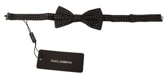Dolce & Gabbana Mens Black Silk Adjustable Neck Papillon Tie