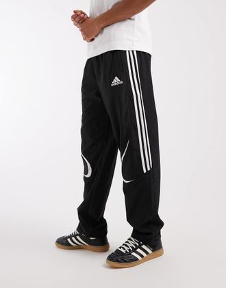 adidas Originals Teamgeist Adicolor - Trainingshose in Schwarz, Schwarz und Weiß