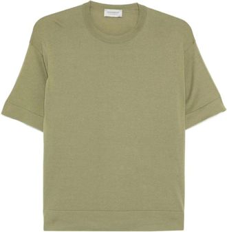 John Smedley Femme, Pulls, Vert, Taille: 40 FR Pull Danby en coton Sea Island