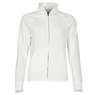 Fruit Of The Loom Lady-Fit Sweat Jacket - Modell 2013 / White, XS XS,White