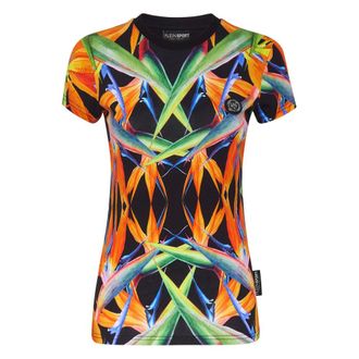 Plein Sport Femme, Tops, Multicolore, Taille: 38 FR T-Shirt Col Rond