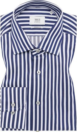 Eterna Streifenhemd aus Baumwolle in Vollzwirn-Qualität, Modern Fit in