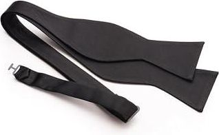 The Savile Row Company Noeud papillon 100% soie pour hommes, Noir