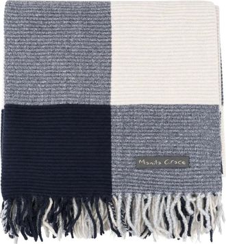 Manila Grace &Eacute;charpe &agrave; carreaux avec franges - Femme - Accessoires - Multicolore - Taille: ONE Size