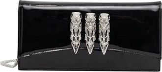 Philipp Plein Femme, Sacs, Noir, Taille: ONE Size Pochette Envelope en Cuir