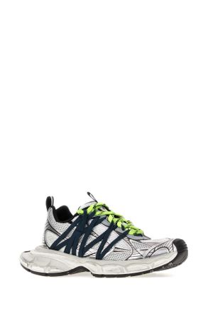 Balenciaga Mens Multicolor Mesh And Rubber 3xl Sneakers Grey Mix-Fl Yellow Mix/fl