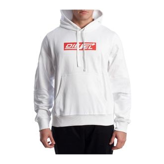 Diesel Herren, Sweatshirts & Hoodies, Wei&szlig;, XLGr&ouml;&szlig;e
