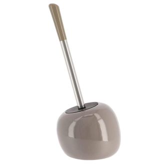Evideco 6631165 Bathroom Free Standing Toilet Bowl Brush and Holder PISE, Taupe