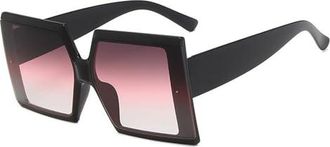 Generic Lunettes De Soleil Carr&eacute;es &Agrave; Grande Monture For Homme Et Femme, Id&eacute;ales For Les Vacances La Conduite(Pink)