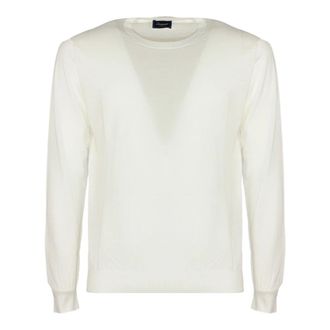 Drumohr Rundhals-Baumwollpullover - - Knitwear - Herren - Wei&szlig; - 2XL