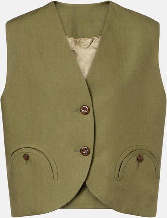 Blaz&eacute; Milano Blaz&eacute; Milano Weste Midday Sun aus Leinen