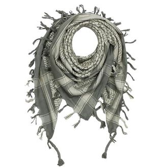 Freak Scene Kufiya - gris - beige - 100 x 100 cm - Shemagh - foulard Arafat palestinien - keffieh en coton