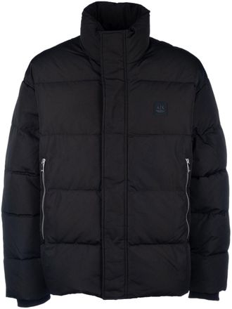 A|X Armani Exchange veste matelassée à patch logo - Noir